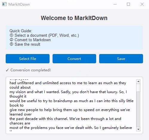 MarkItDown - Document Conversion Tool | Convert PDF & Office to Markdown